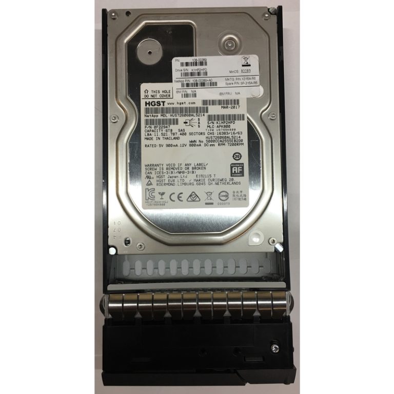 0F22947 – Netapp 6TB 7200 RPM SAS 3.5″ HDD for DS4246, DS212C, FAS2220 ...